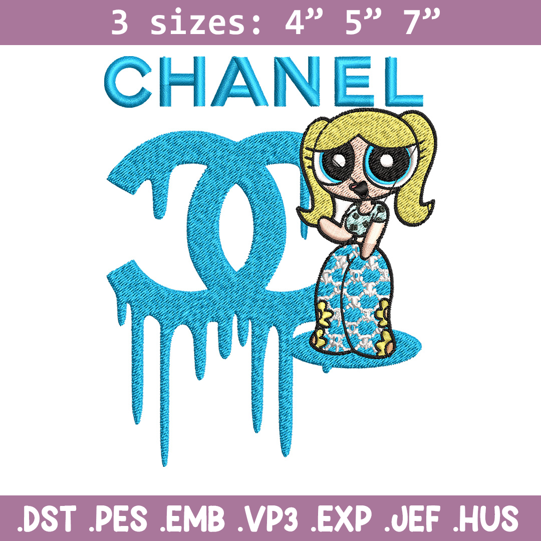 Chanel blue girl Embroidery Design, Chanel Embroidery, Brand - Inspire ...