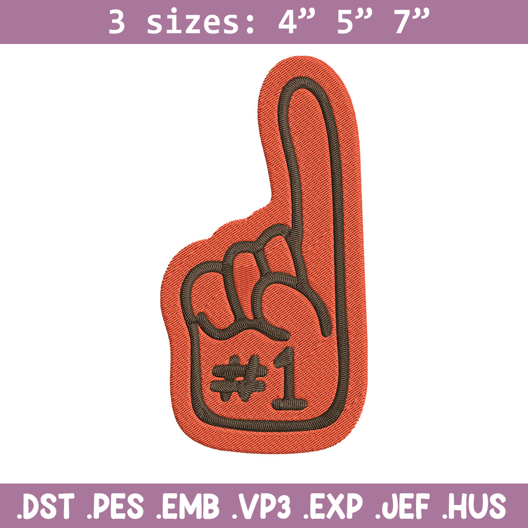 Cleveland Browns Foam Finger embroidery design, Browns embro | Inspire ...