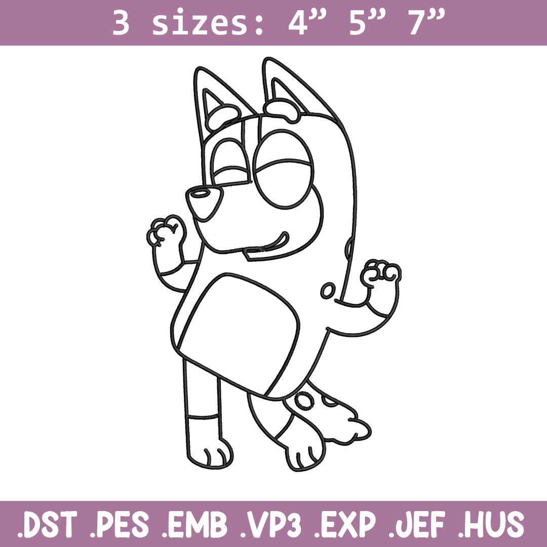 Mom Bluey Coloring Pages Embroidery, Bluey Embroidery, Embro | Inspire ...