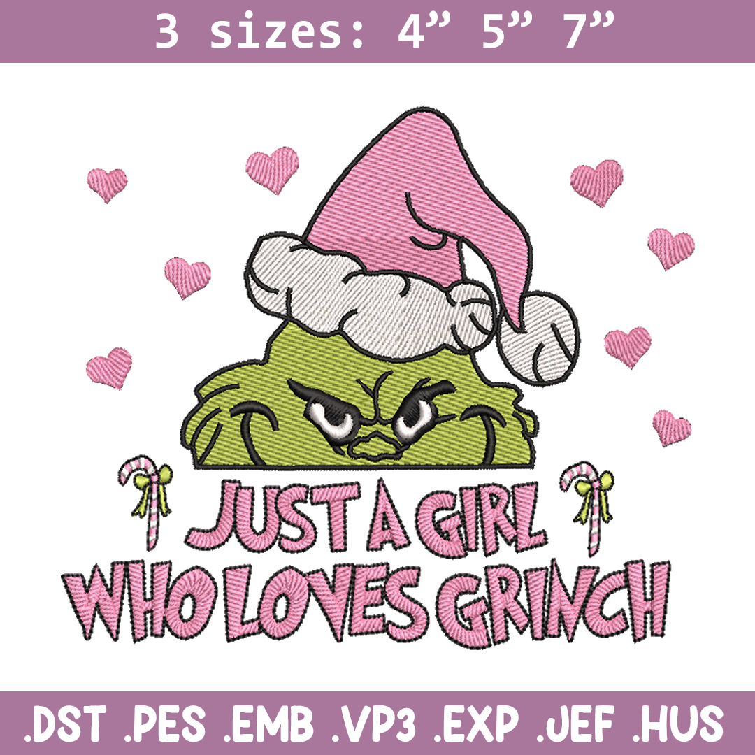 Who love grinch embroidery design, Grinch embroidery, Chrism - Inspire ...