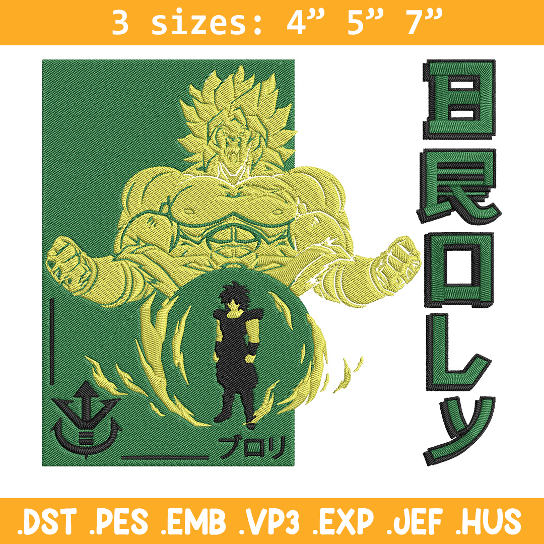 Broly poster Embroidery Design, Dragonball Embroidery, Embro | Inspire ...