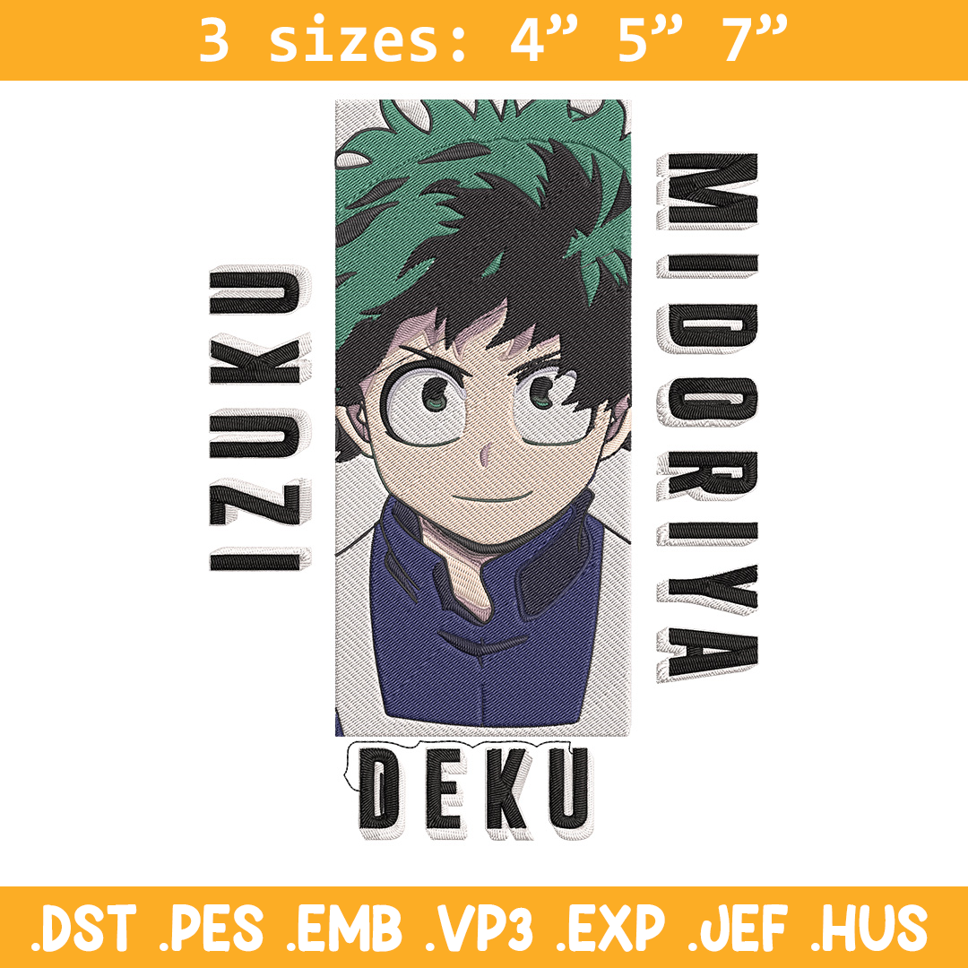Deku poster Embroidery Design, Mha Embroidery, Embroidery Fi | Inspire ...