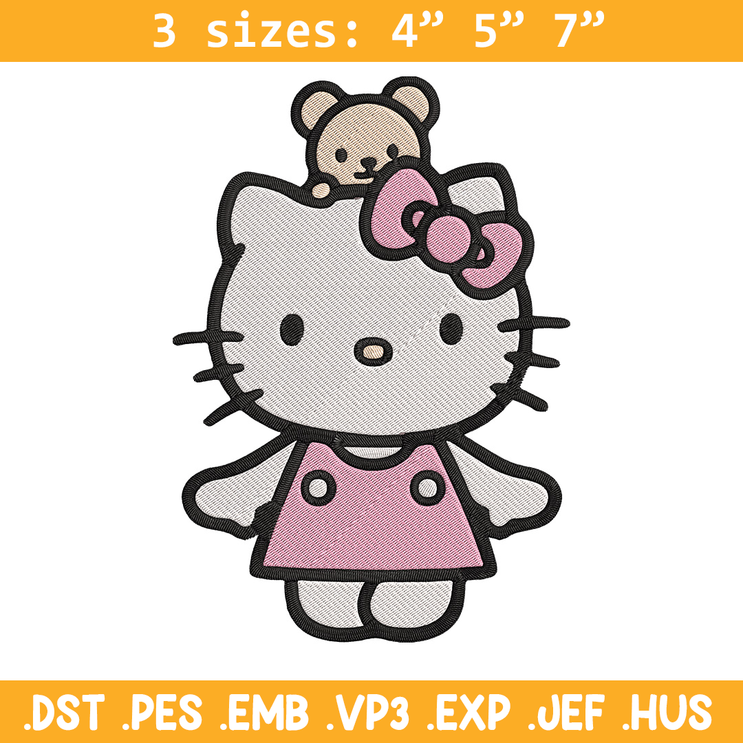 Hello kitty pink Embroidery Design, Hello kitty Embroidery, | Inspire ...