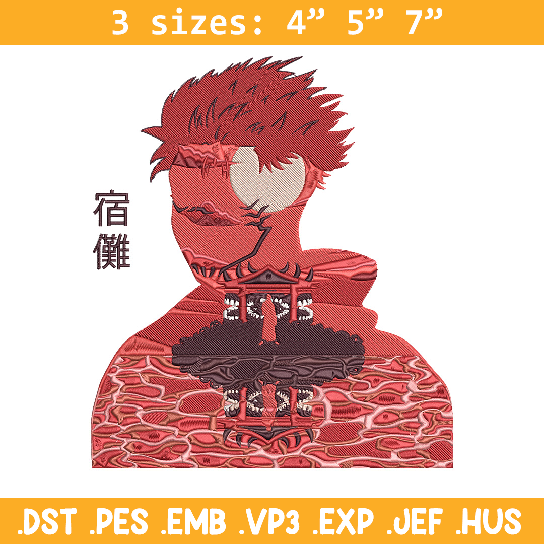 Malevolent Shrine Embroidery Design, Jujutsu Embroidery, Emb - Inspire ...