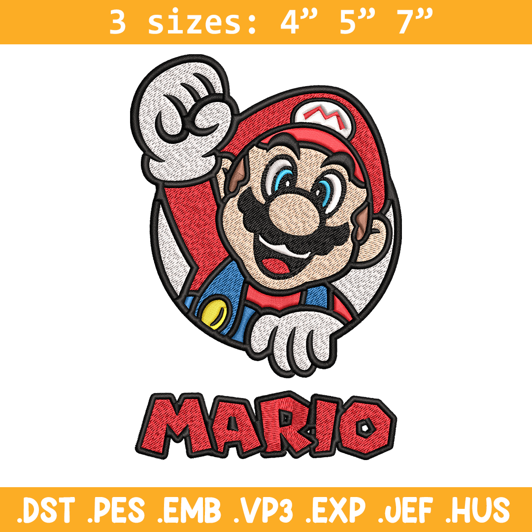 Mario Embroidery design, The Super Mario Bros Embroidery, Em | Inspire ...