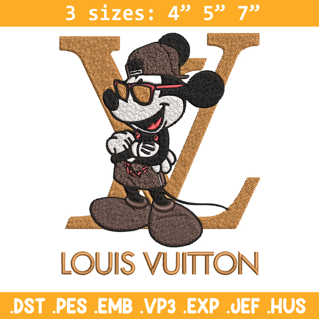 Mickey louis vuitton Embroidery Design, Lv Embroidery, Brand | Inspire ...