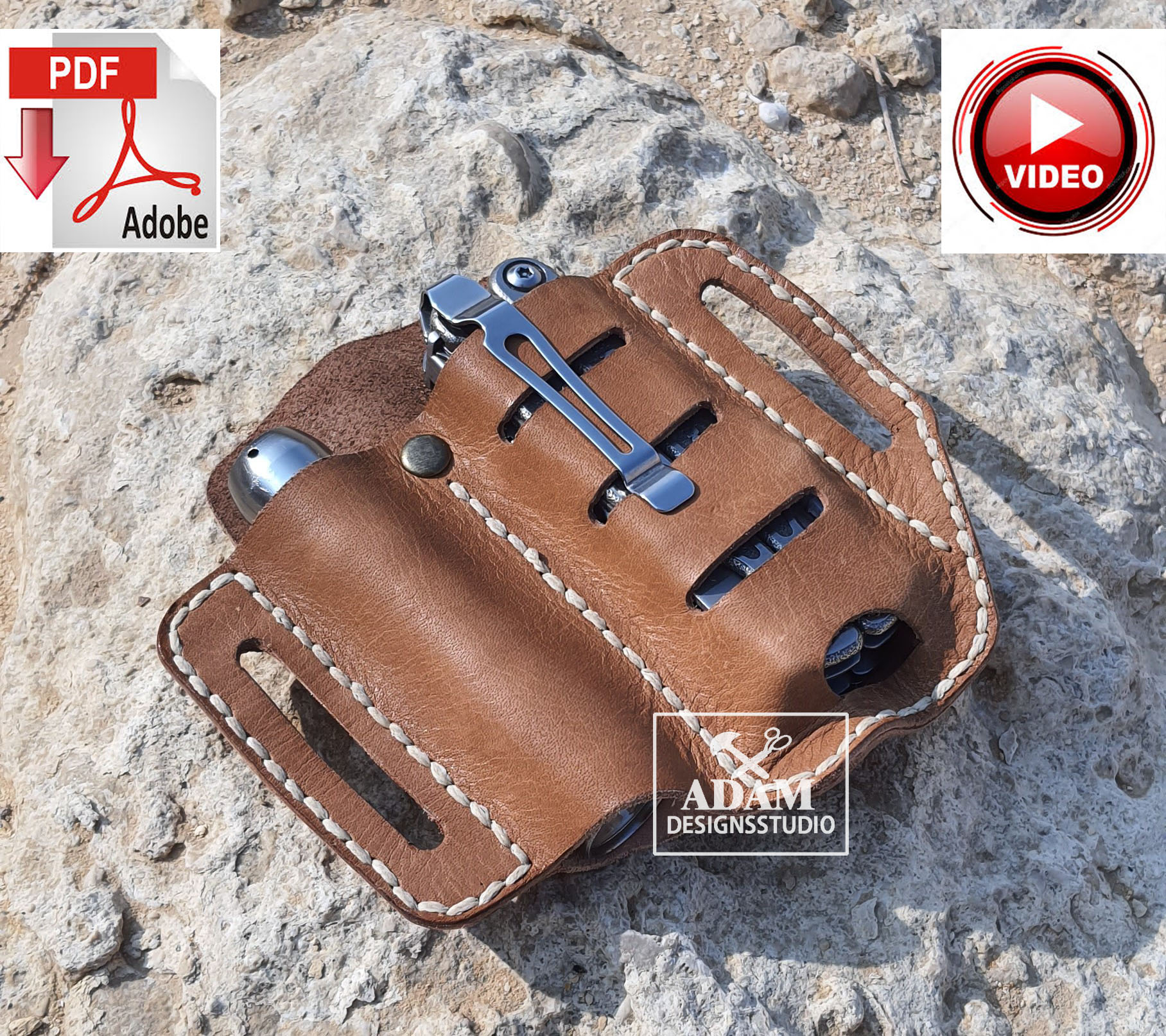 Leather man sheath, multitool pouch Simple Easy PDF Fast&Eas | Inspire Uplift