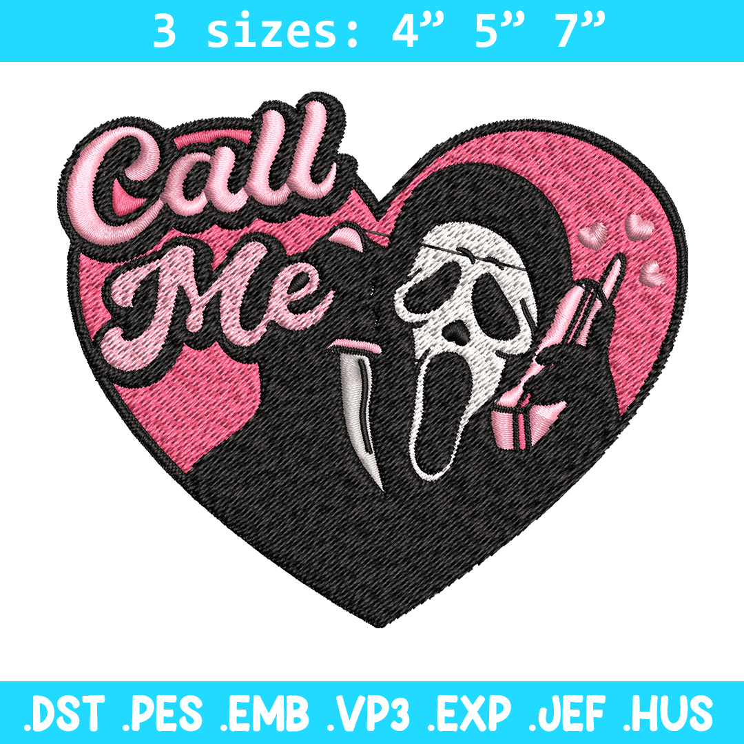Ghostface Scream Embroidery design, Horror Embroidery, Embro | Inspire ...