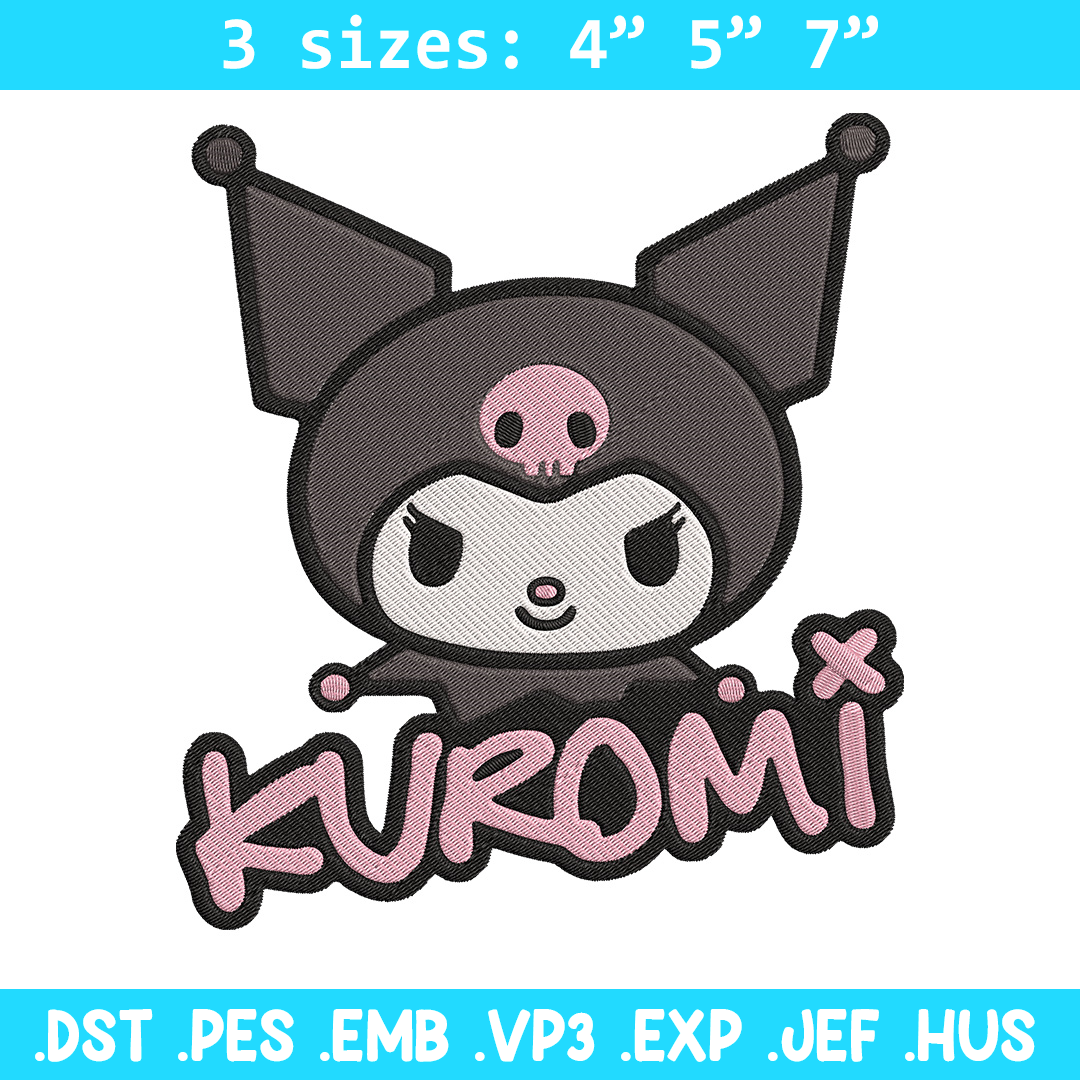 Kuromi logo Embroidery Design, Hello kitty Embroidery, Embro - Inspire ...