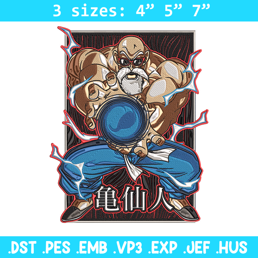Master Roshi Embroidery Design, Dragonball Embroidery, Embro - Inspire ...