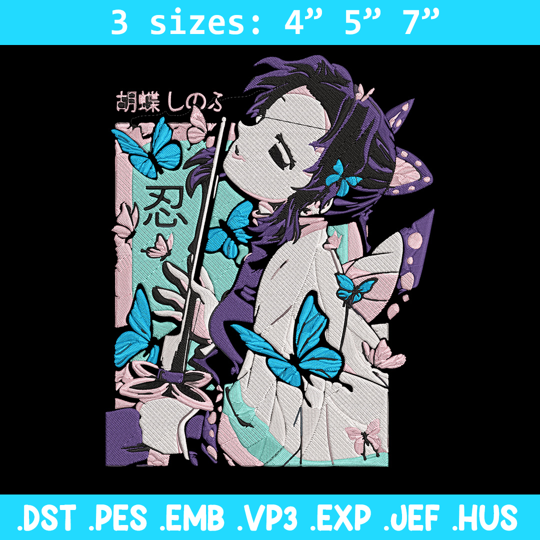 Shinobu poster Embroidery Design, Demon slayer Embroidery,Em | Inspire ...