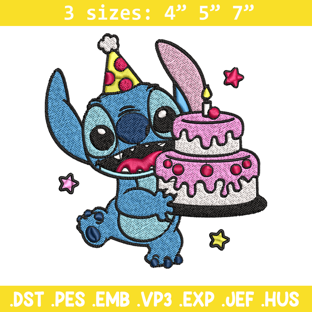 Stitch birthday Embroidery design, Stitch birthday Embroider | Inspire ...