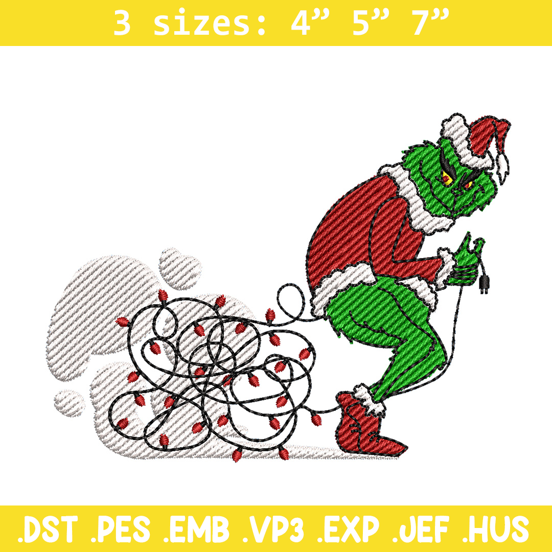 Grinch funny embroidery design, Grinch embroidery, Chrismas - Inspire ...