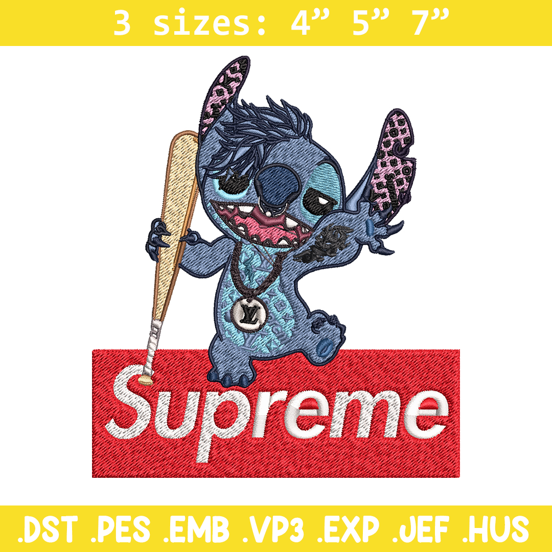 Stitch Supreme Embroidery design, cartoon Embroidery, cartoo | Inspire ...