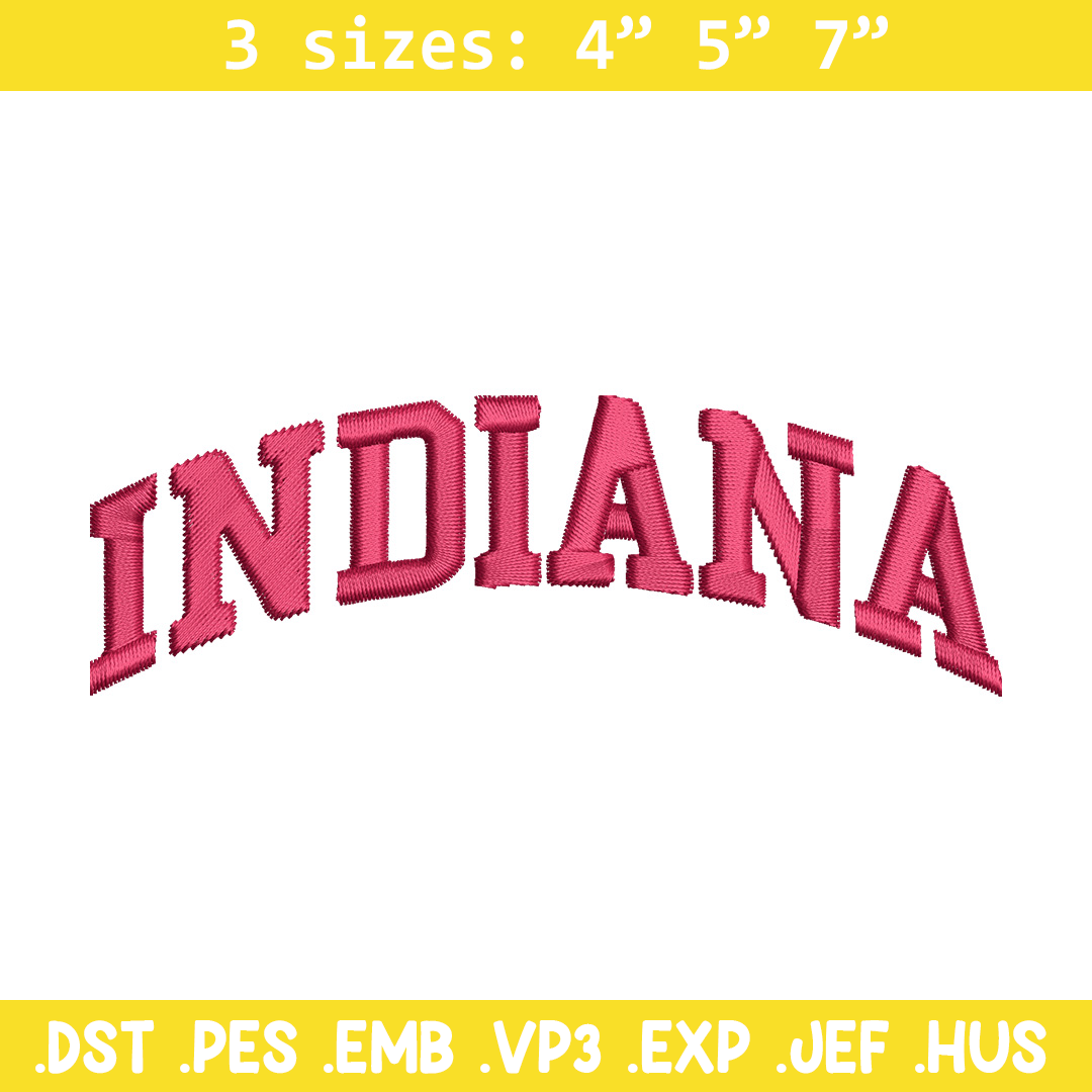 Indiana University logo embroidery design, NCAA embroidery, - Inspire ...