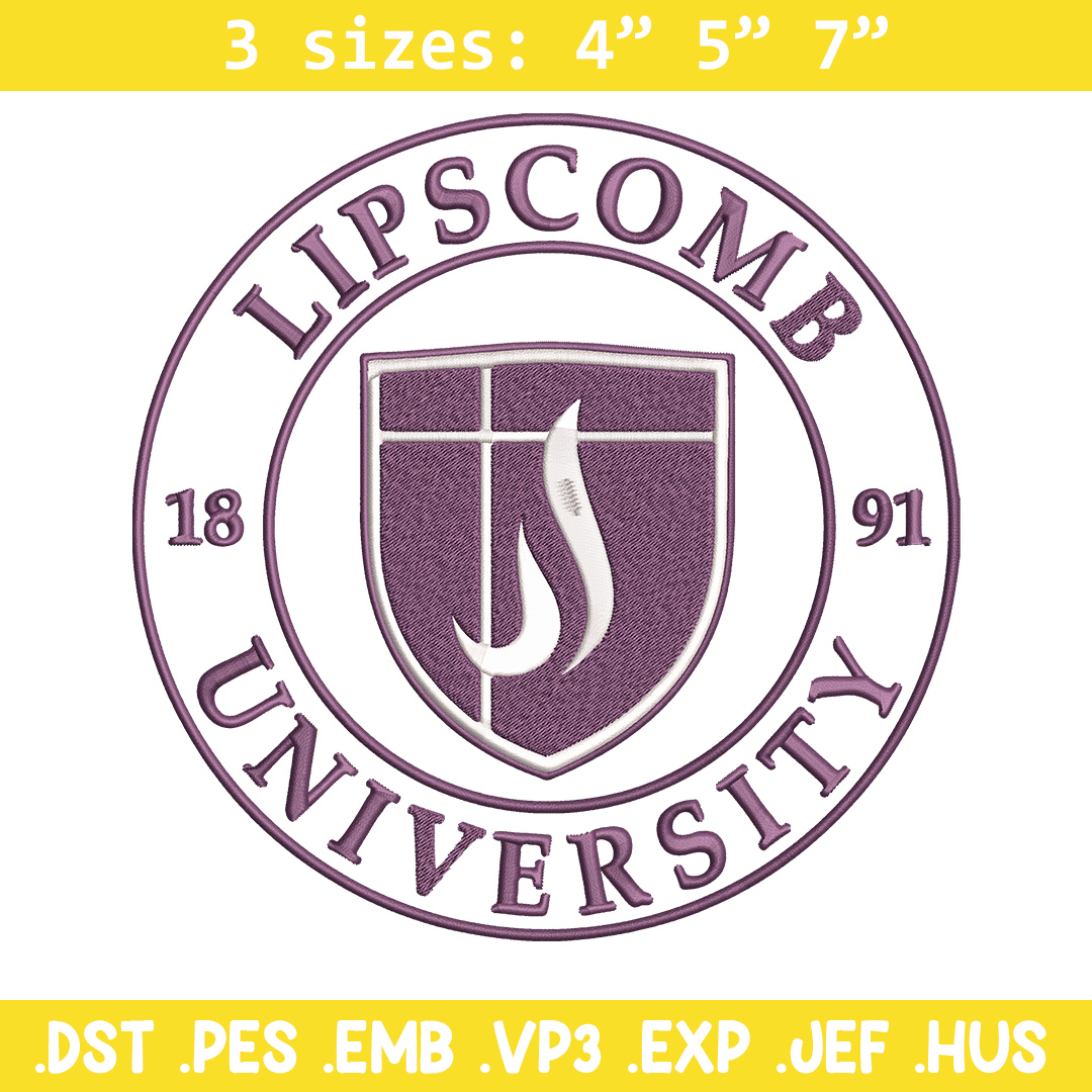 Lipscomb University logo embroidery design, NCAA embroidery, | Inspire ...