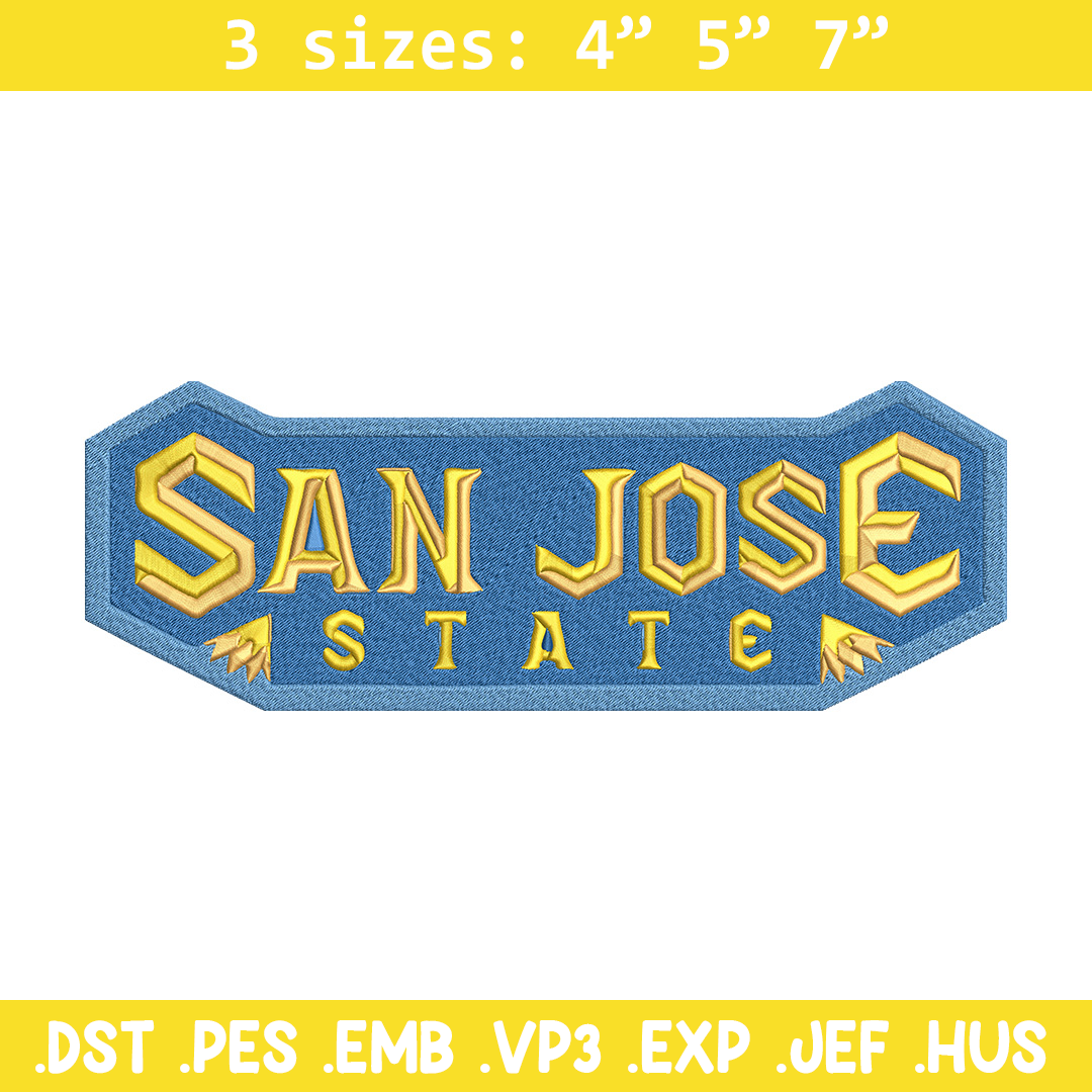 San Jose State logo embroidery design, NCAA embroidery, Spor | Inspire ...