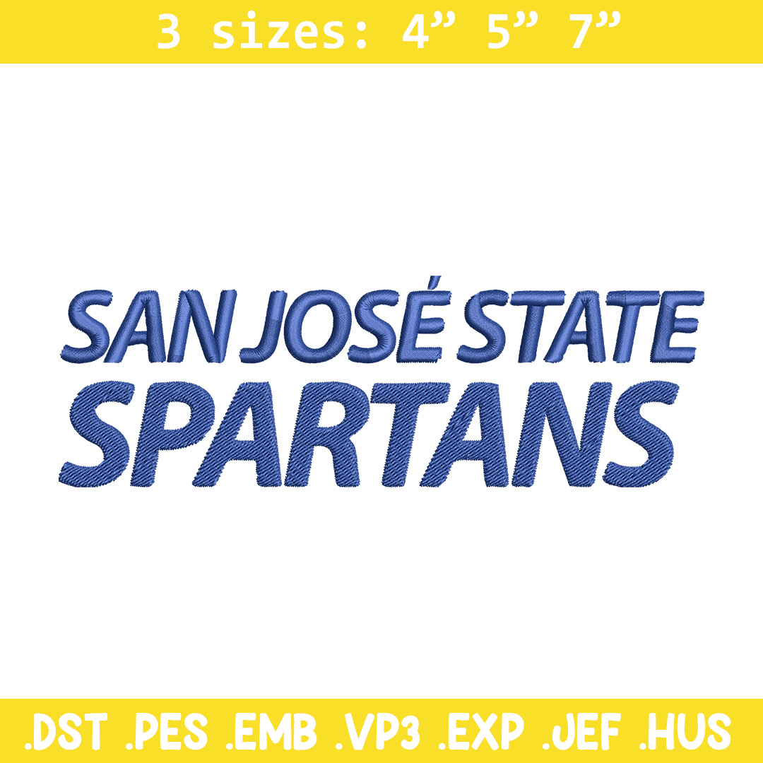 San Jose State Logo embroidery design,NCAA embroidery,Sport | Inspire ...