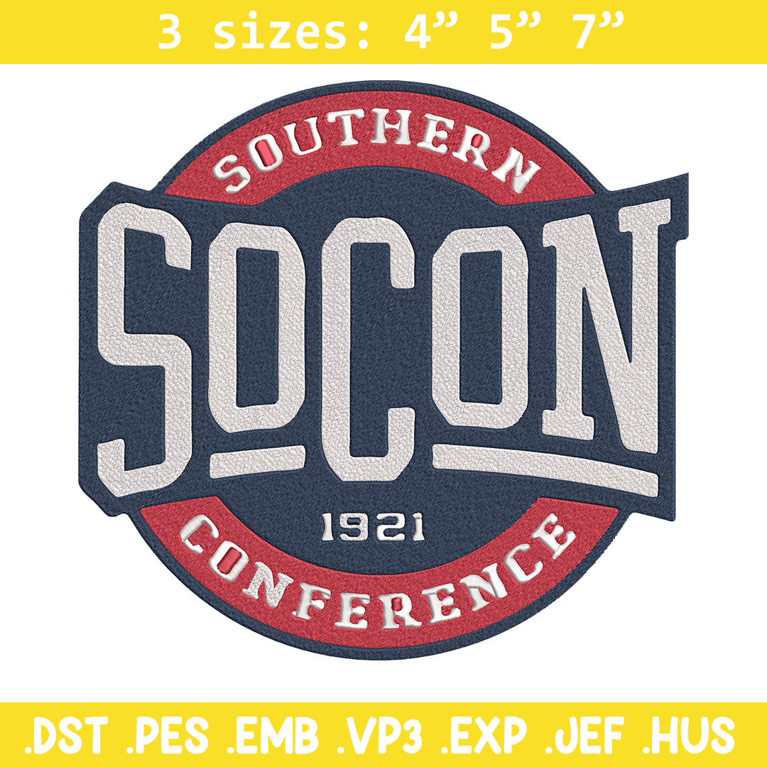 Southern Conference logo embroidery design, NCAA embroidery, | Inspire ...