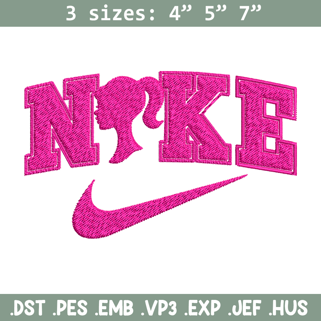 Nike barbie Embroidery design, logo Embroidery, Embroidery F | Inspire ...