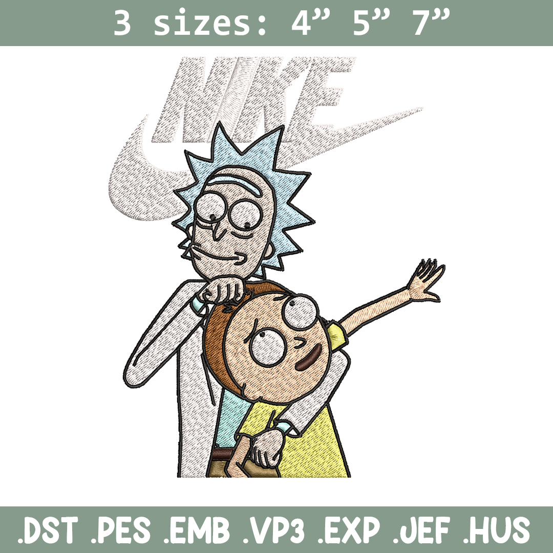 Rick and Morty Just Rick It Embroidery design, Cartoon Embro | Inspire ...