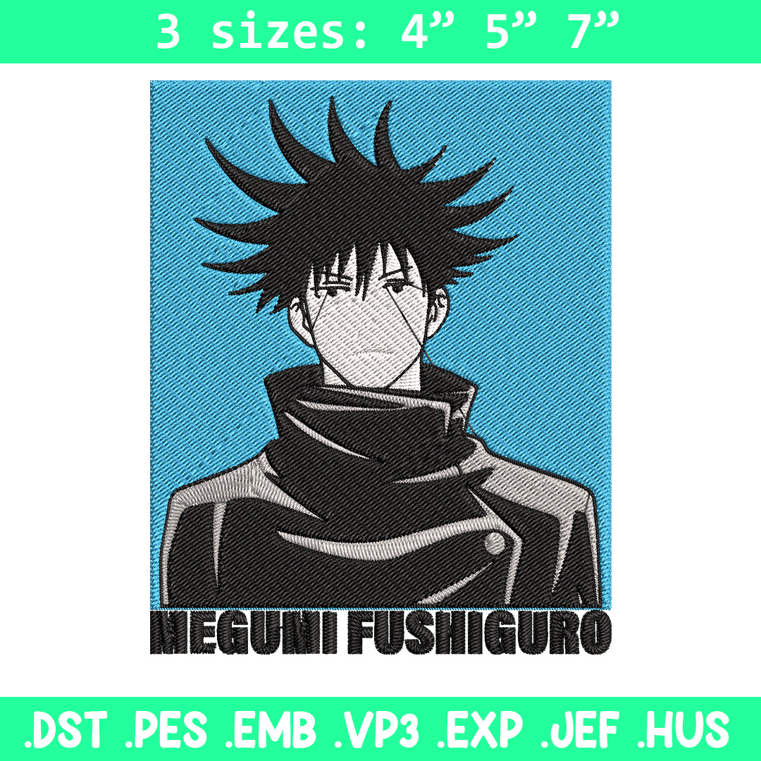 Megumi poster Embroidery Design, Jujutsu Embroidery, Embroid - Inspire ...