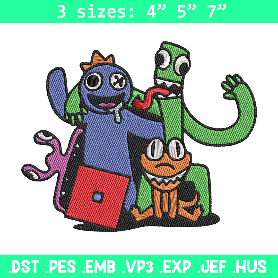 Rainbow friends Embroidery Design, Rainbow Friends Embroider - Inspire ...