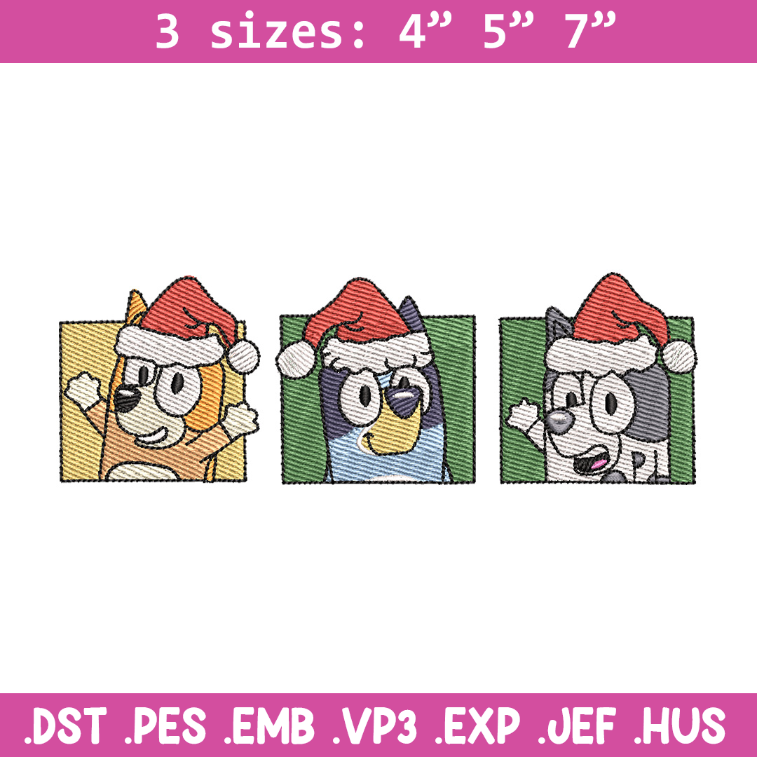 Bluey poster embroidery design, Bluey embroidery, Chrismas d | Inspire ...