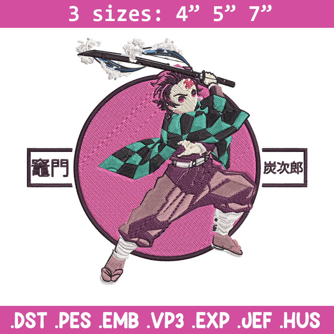 Kamado Tanjiro Embroidery Design, Demon slayer Embroidery,Em | Inspire ...