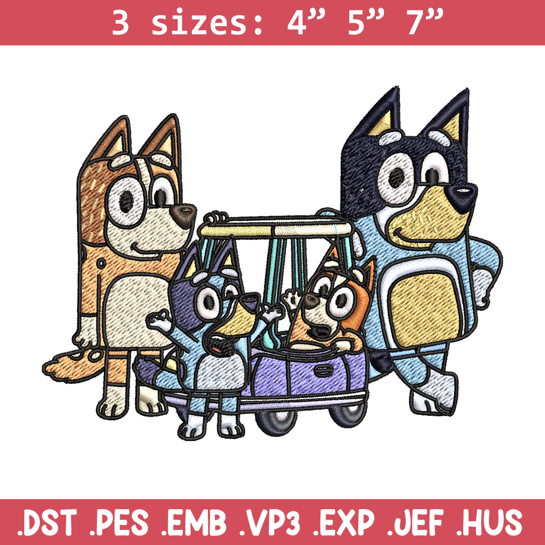 Bluey family embroidery design, Bluey Embroidery, Embroidery | Inspire ...