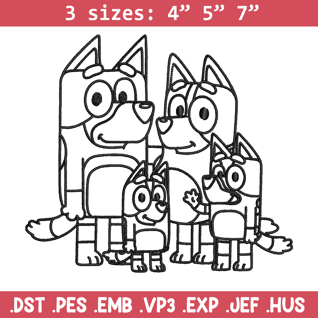 printable bluey family coloring pages