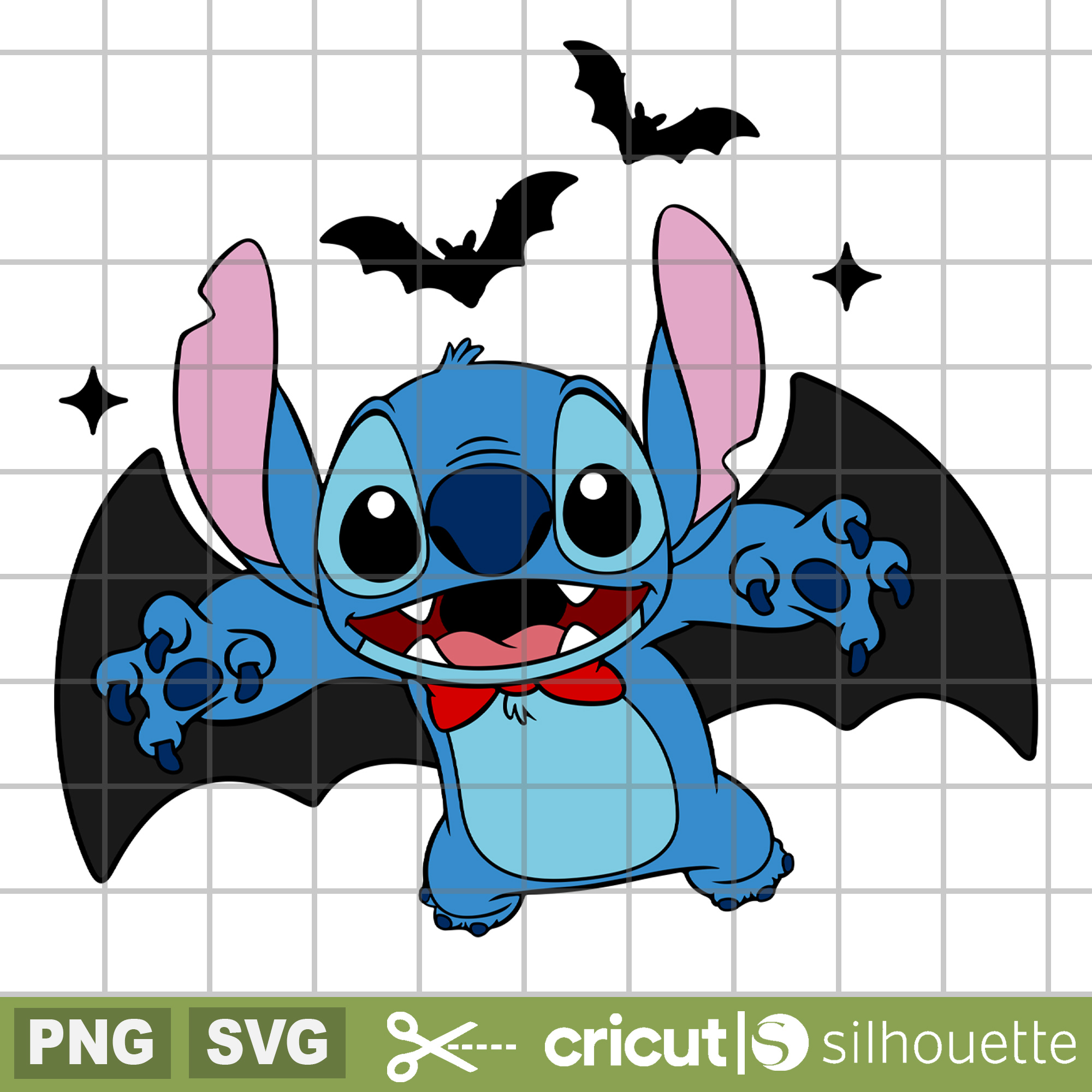 Halloween Stitch Bat svg, Halloween svg, bat svg, dracula sv - Inspire ...