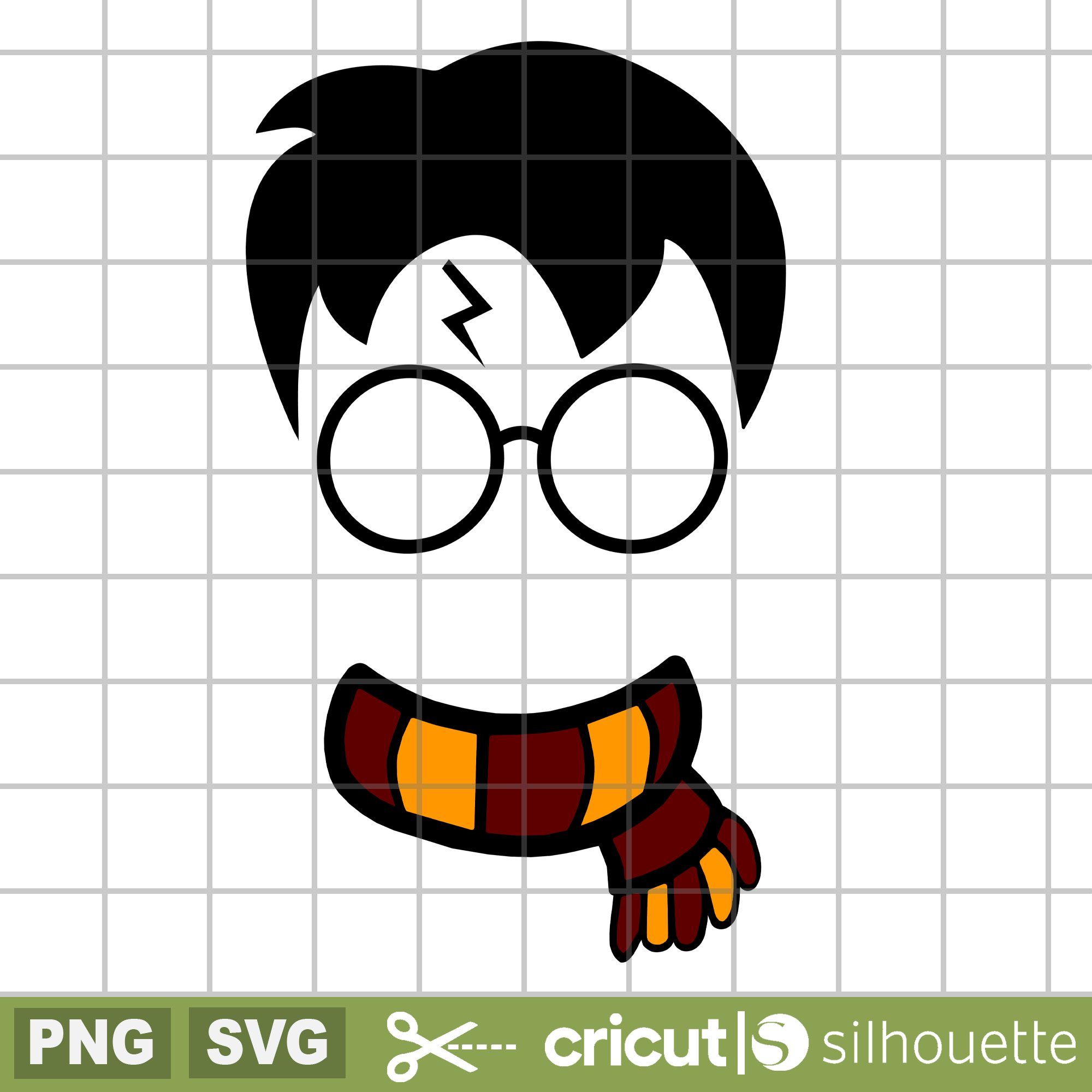 Harry Potter svg, Harry Potter with Scarf svg, Cricut svg, C - Inspire ...