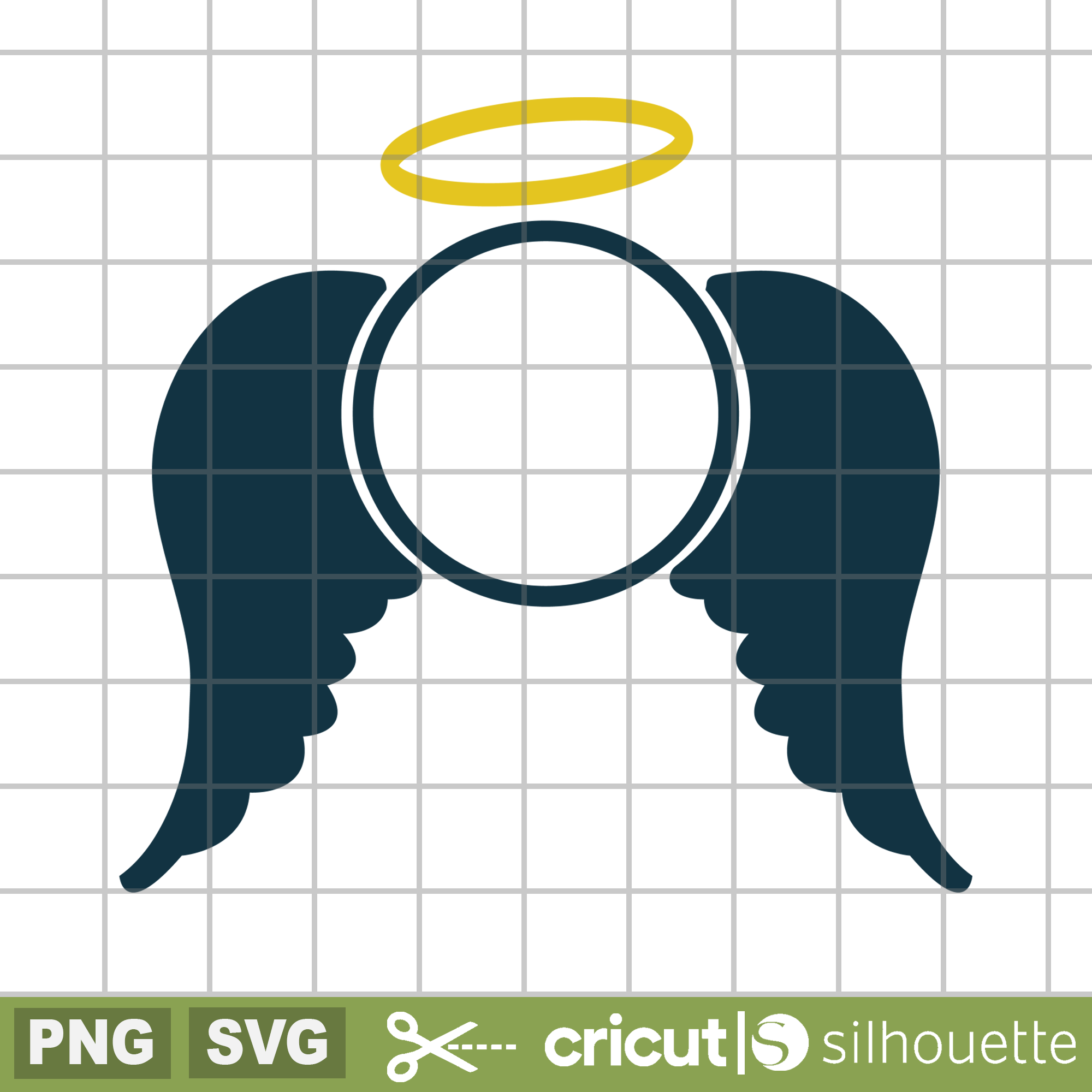 Angel wings svg, Halo Angel Svg, Angel Monogram svg, Christm - Inspire ...