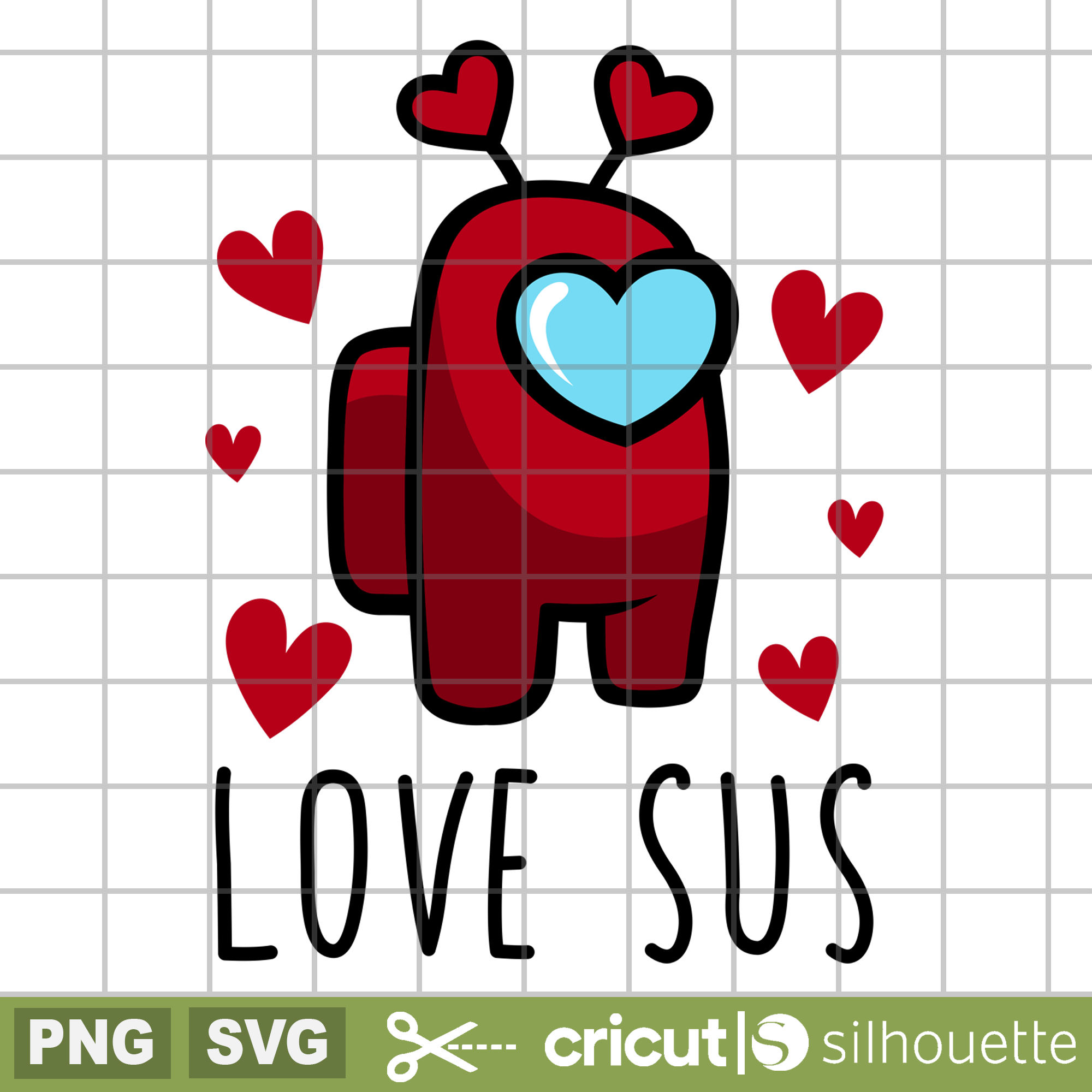 Love Sus Among Us Svg, Valentines Day Svg, Valentine Svg, Am - Inspire ...