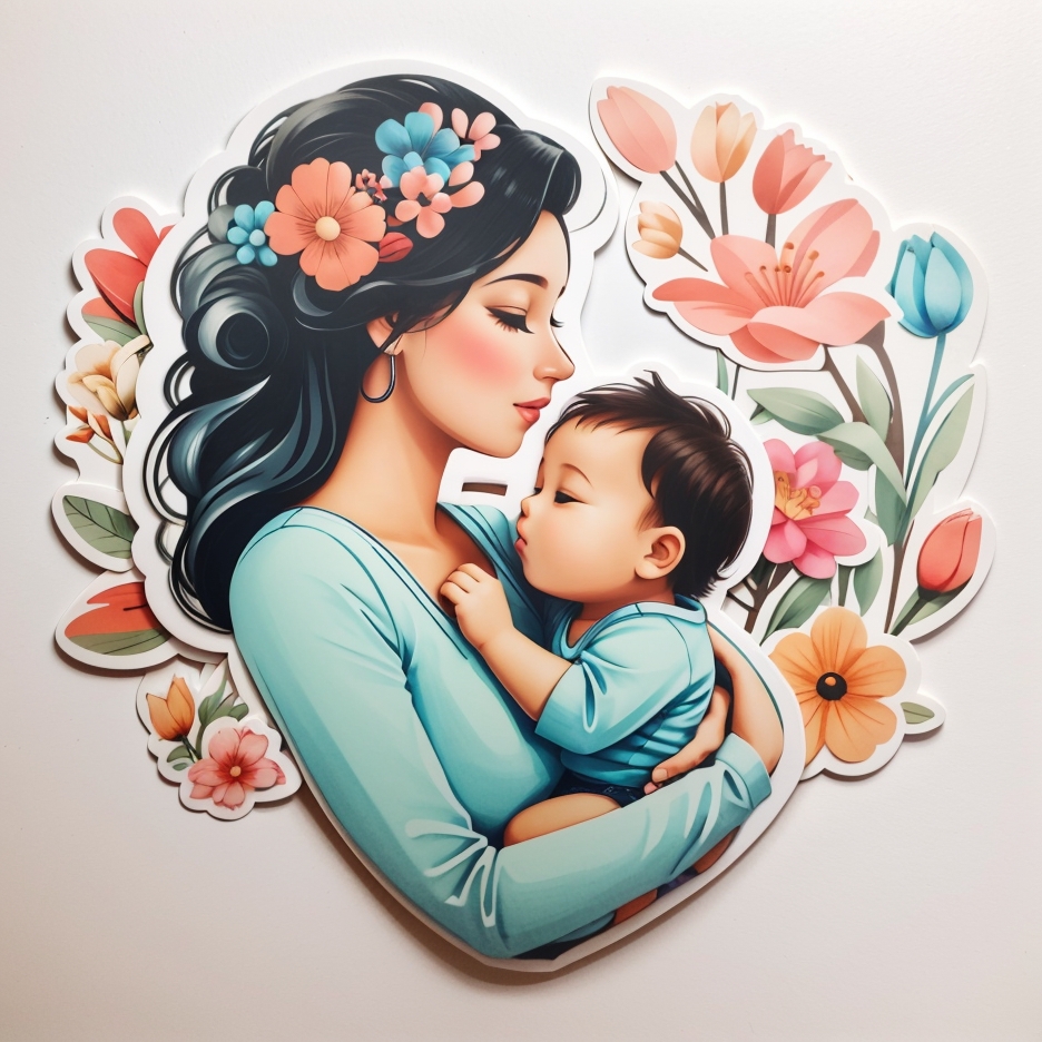 Stickers, Baby Sticker, Mom & Baby, Cute Stickers | Inspire Uplift