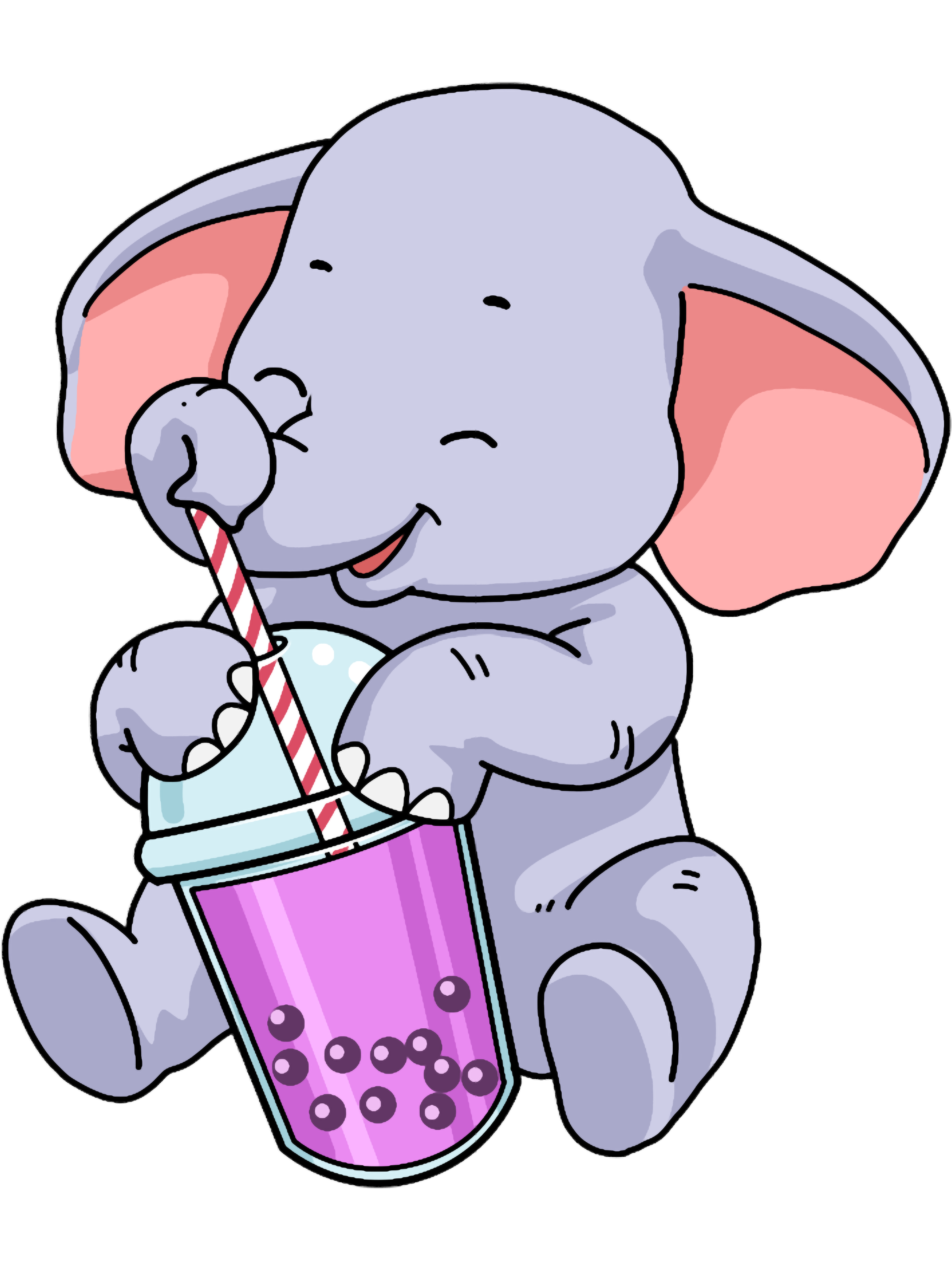 Boba Tea Gift Women Elephant Gift Bubble Tea | Inspire Uplift