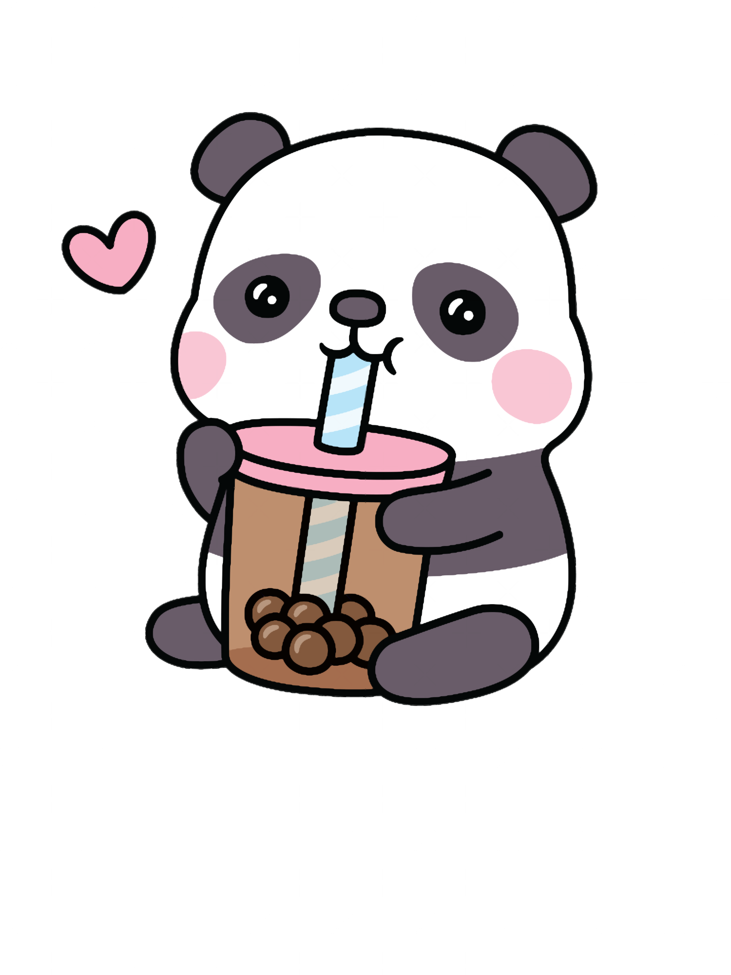 Cute Little Panda Loves Bubble Tea | Inspire Uplift