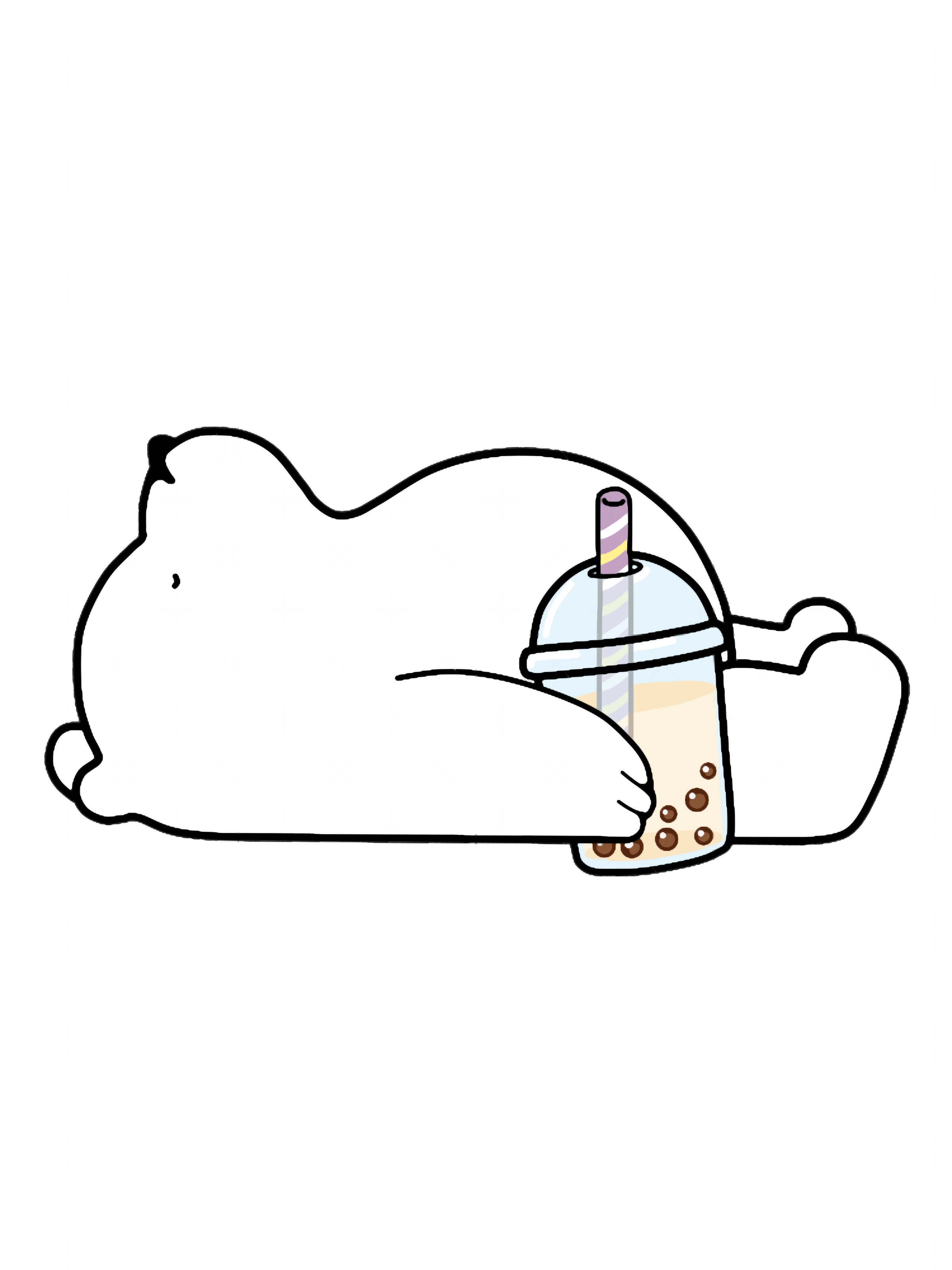 Little Bear Chilling with its Boba Tea | Inspire Uplift