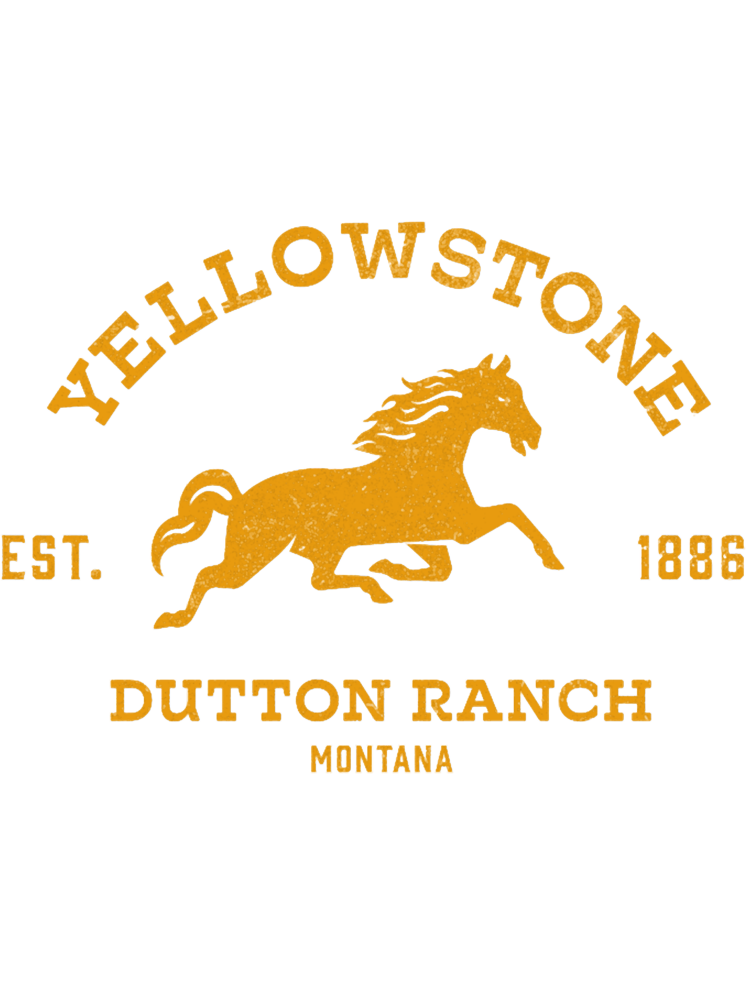 Yellowstone Dutton Ranch Gold Montana Vintage Logo | Inspire Uplift