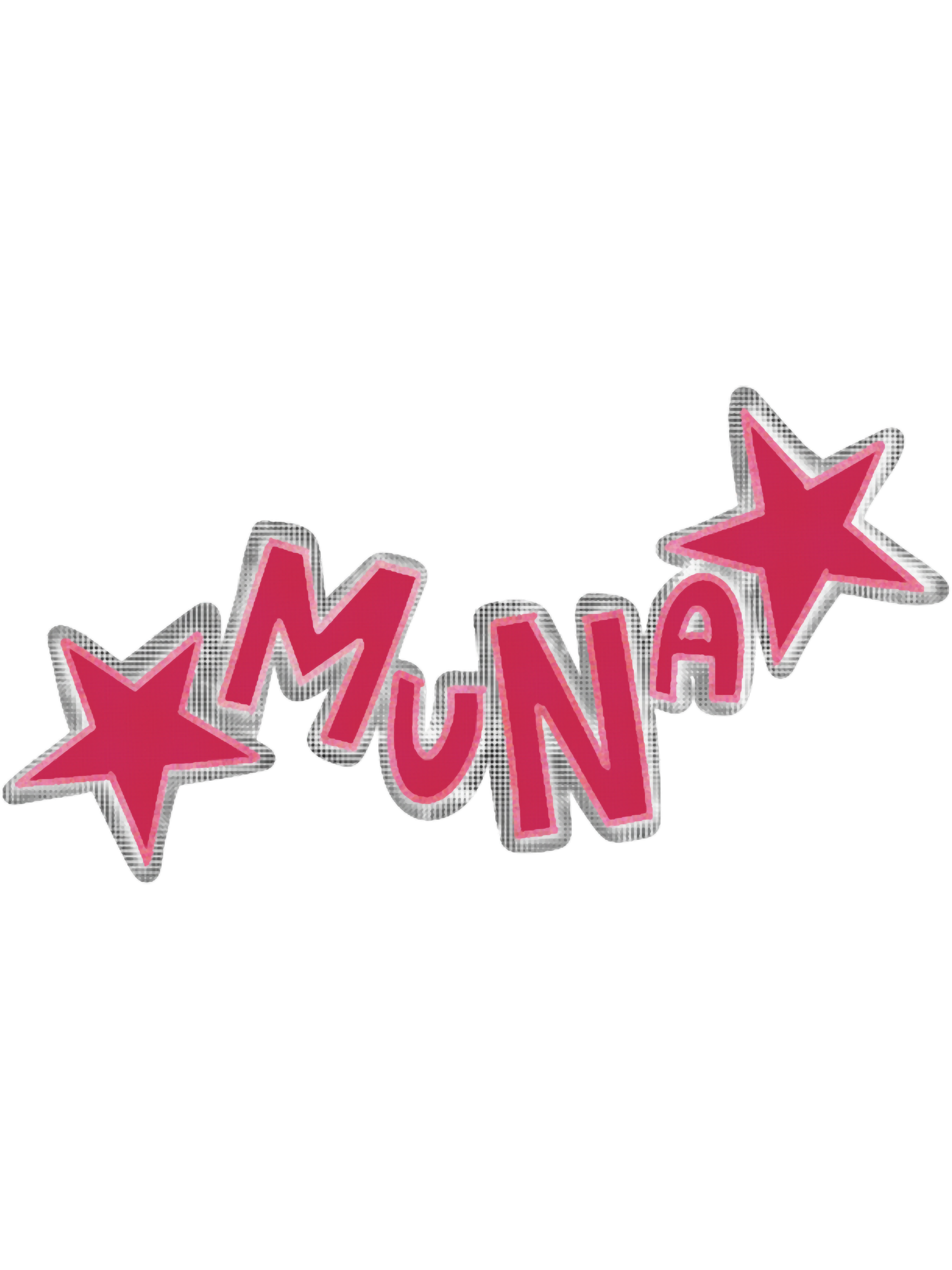 Muna Text Transparent Pink Glitter | Inspire Uplift