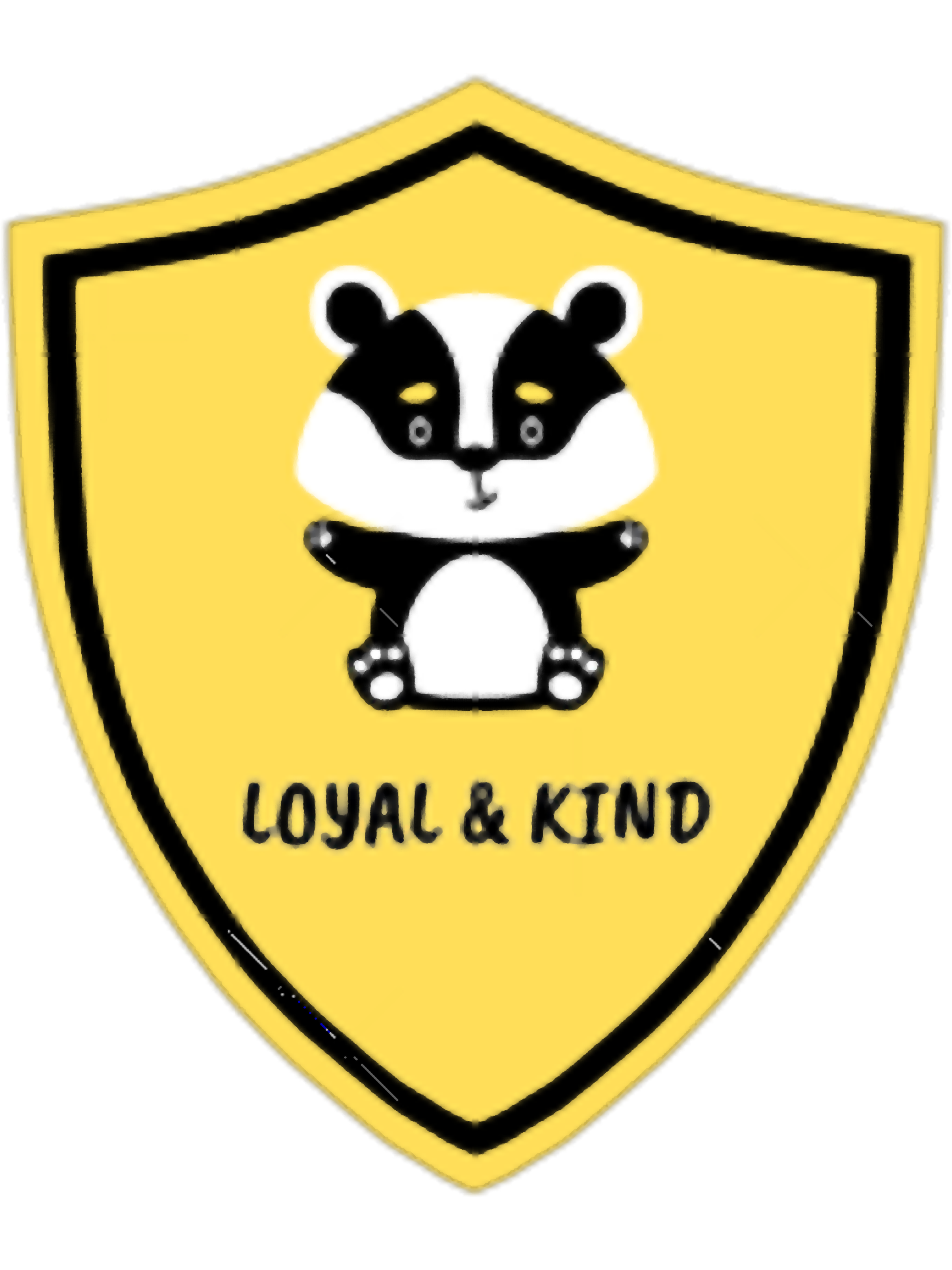 Cute badger loyal and kind badge | Inspire Uplift