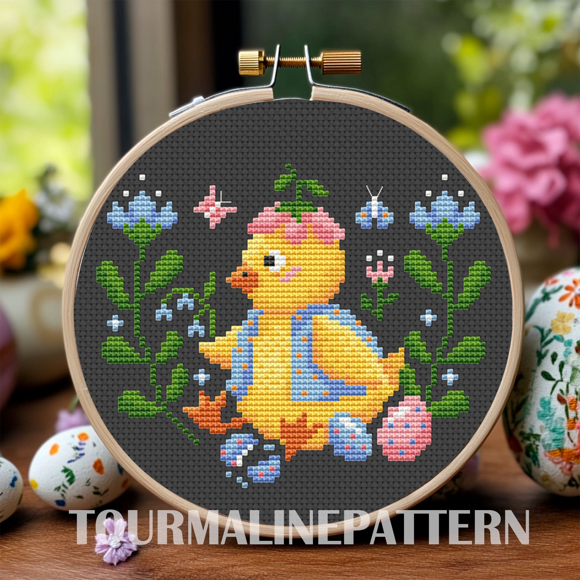 Spring Chick Cross Stitch Pattern - Adorable Easter Duckling | Inspire Uplift