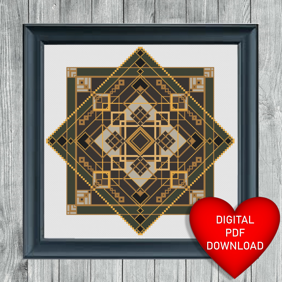 Cross Stitch Pattern Art Deco Pattern Style Art, Instant PDF | Inspire ...