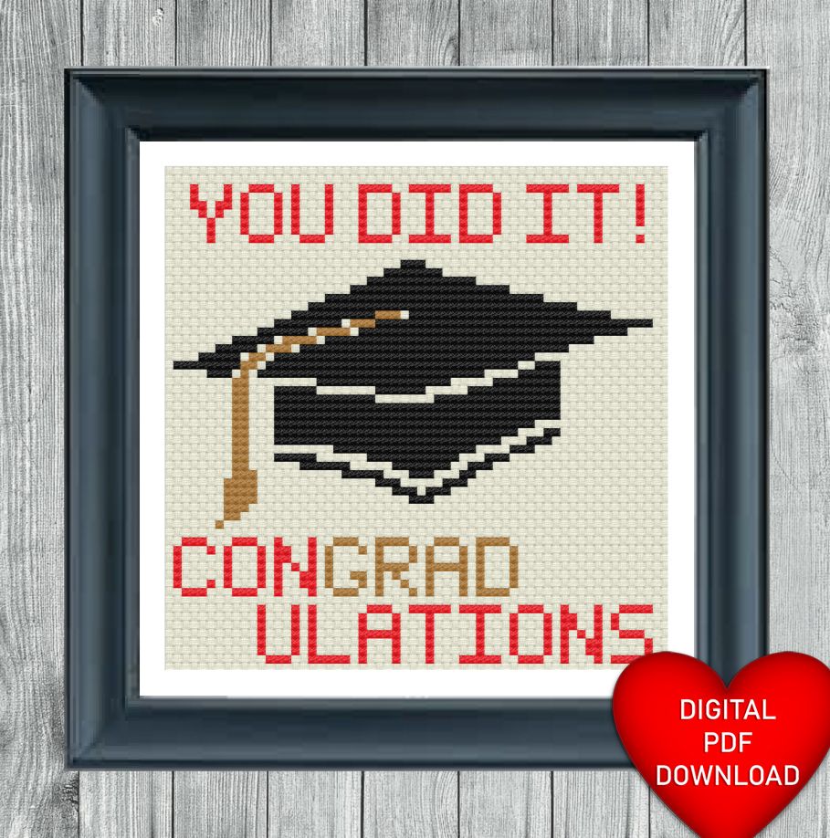 Congradulations Cross Stitching Pattern Graduation Congratul | Inspire ...