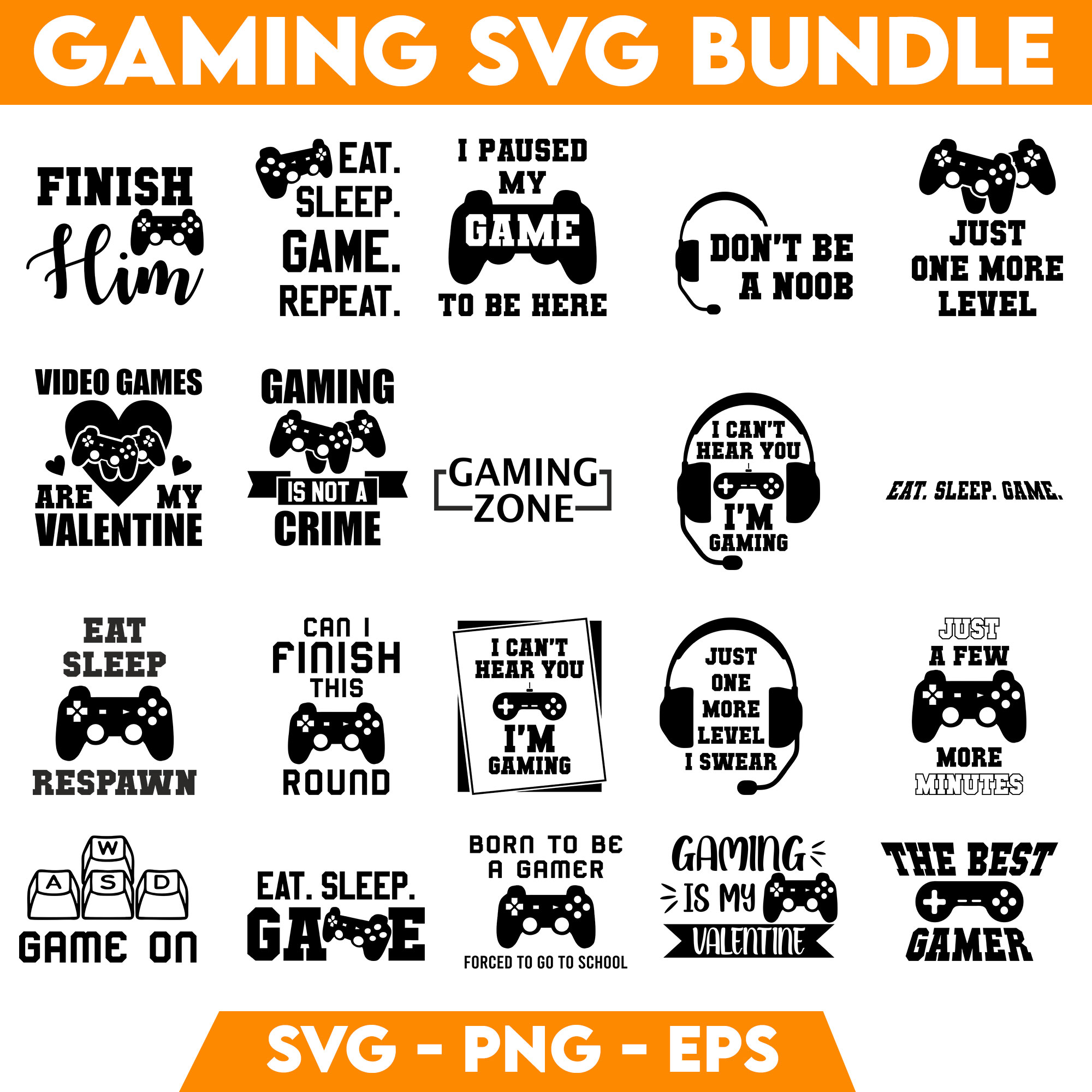 Gamer SVG Bundle Funny Gamer SVG Gamer svg Video Games svg B | Inspire ...