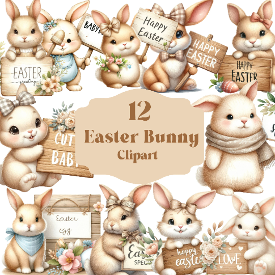 Easter Clipart & Digital Paper Set Easter Clip Art Easter Bu - Inspire ...