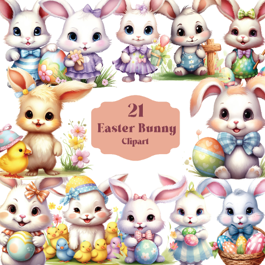 Easter Clipart & Digital Paper Set Easter Clip Art Easter Bu - Inspire ...
