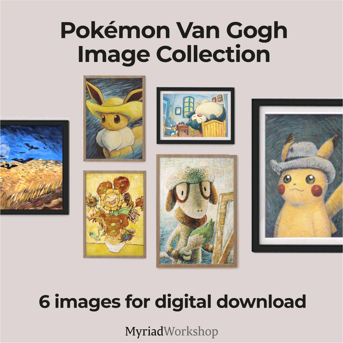 Pokemon inspired by Van Gogh Paintings, Digital Art Instant | Inspire ...