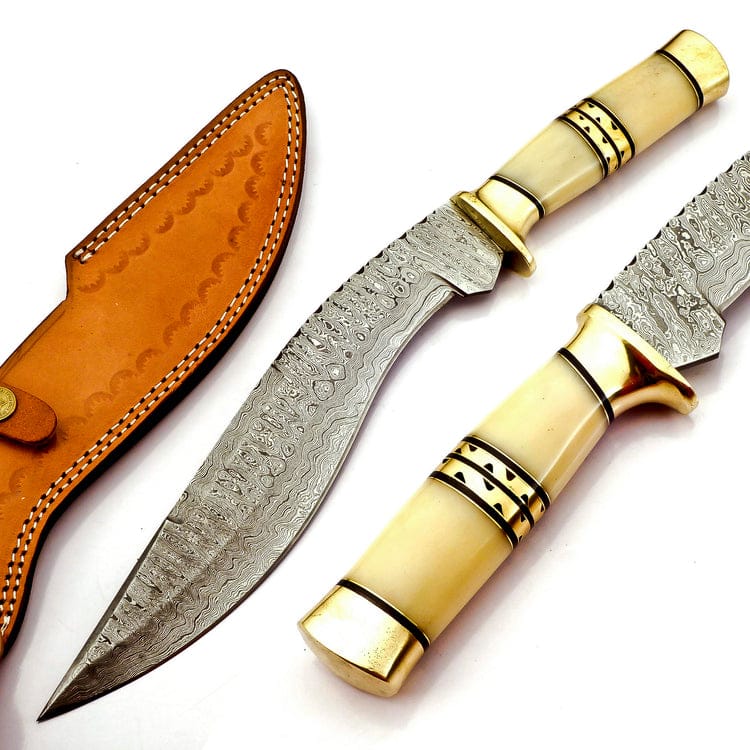 Handmade Kukri Knife Exotic Camel Bone and Brass Handle Dama | Inspire ...